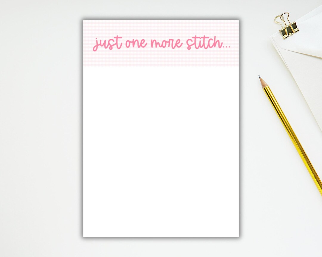 Needlepoint Notepad, Cross Stitch Notepad, Needlepointer to Do List, Needle Point, Threads ...