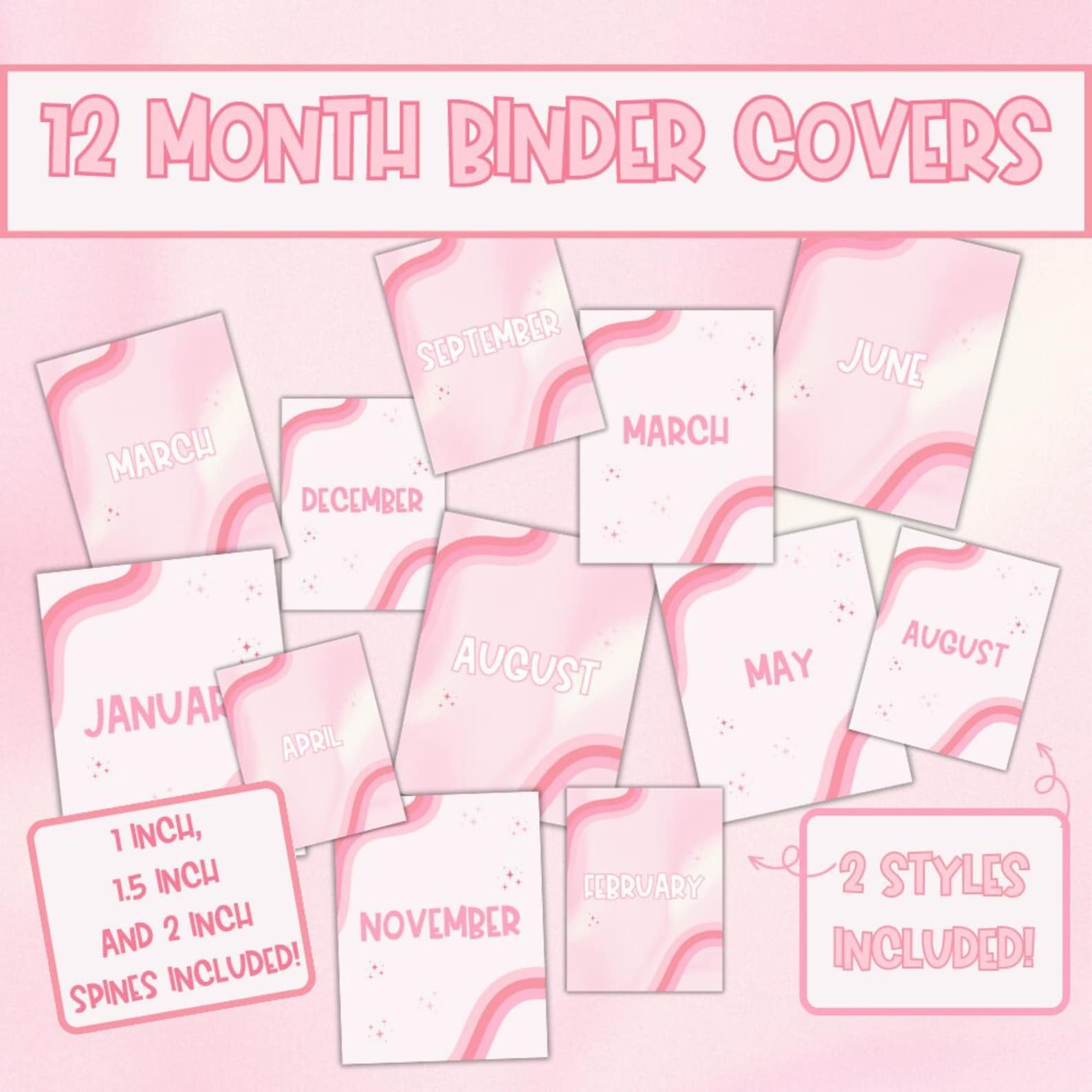 Teacher Preppy Pink Binder Covers and Spines Printable, Fun, Teacher ...