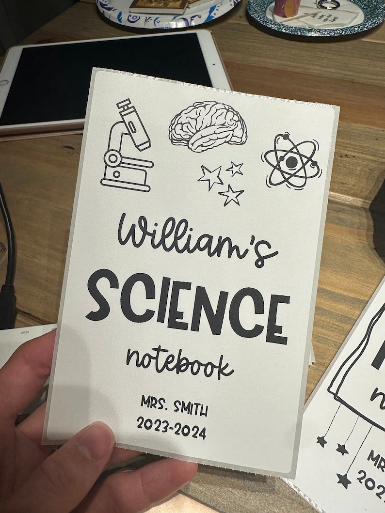 Thermal Printer Teacher Template, Science Notebook 4x6 Sticker, Thermal ...