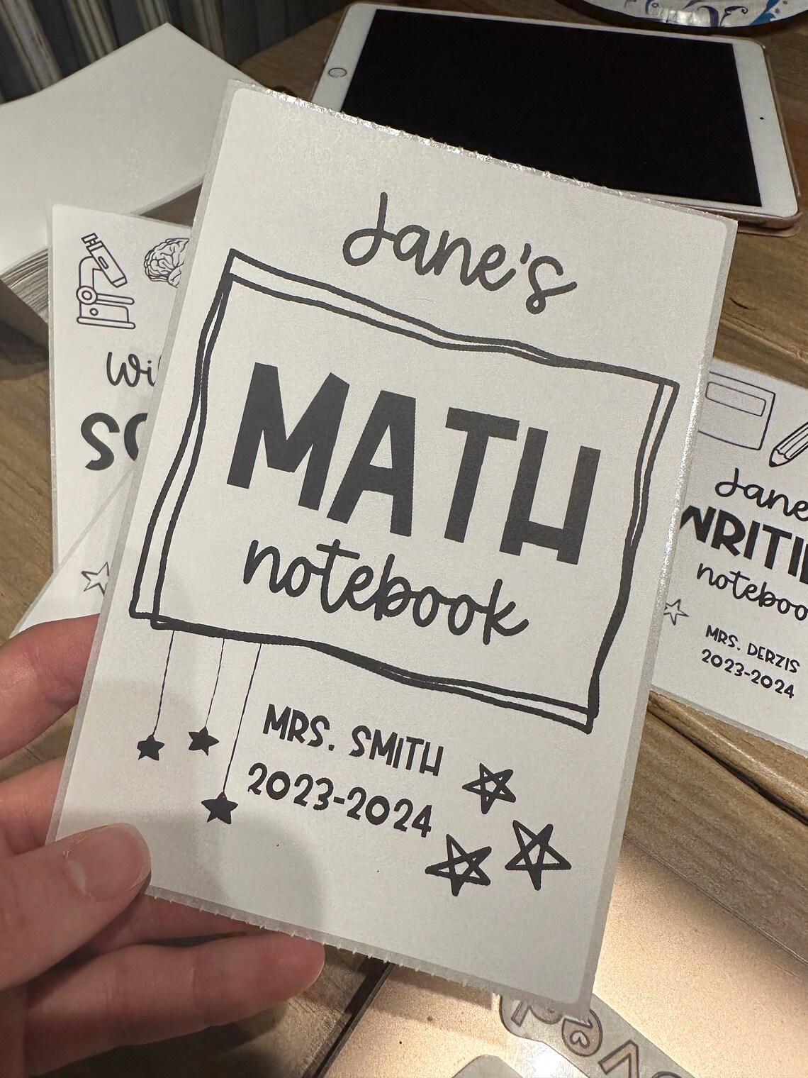 Thermal Printer Teacher Template, Math Notebook 4x6 Sticker, Thermal ...