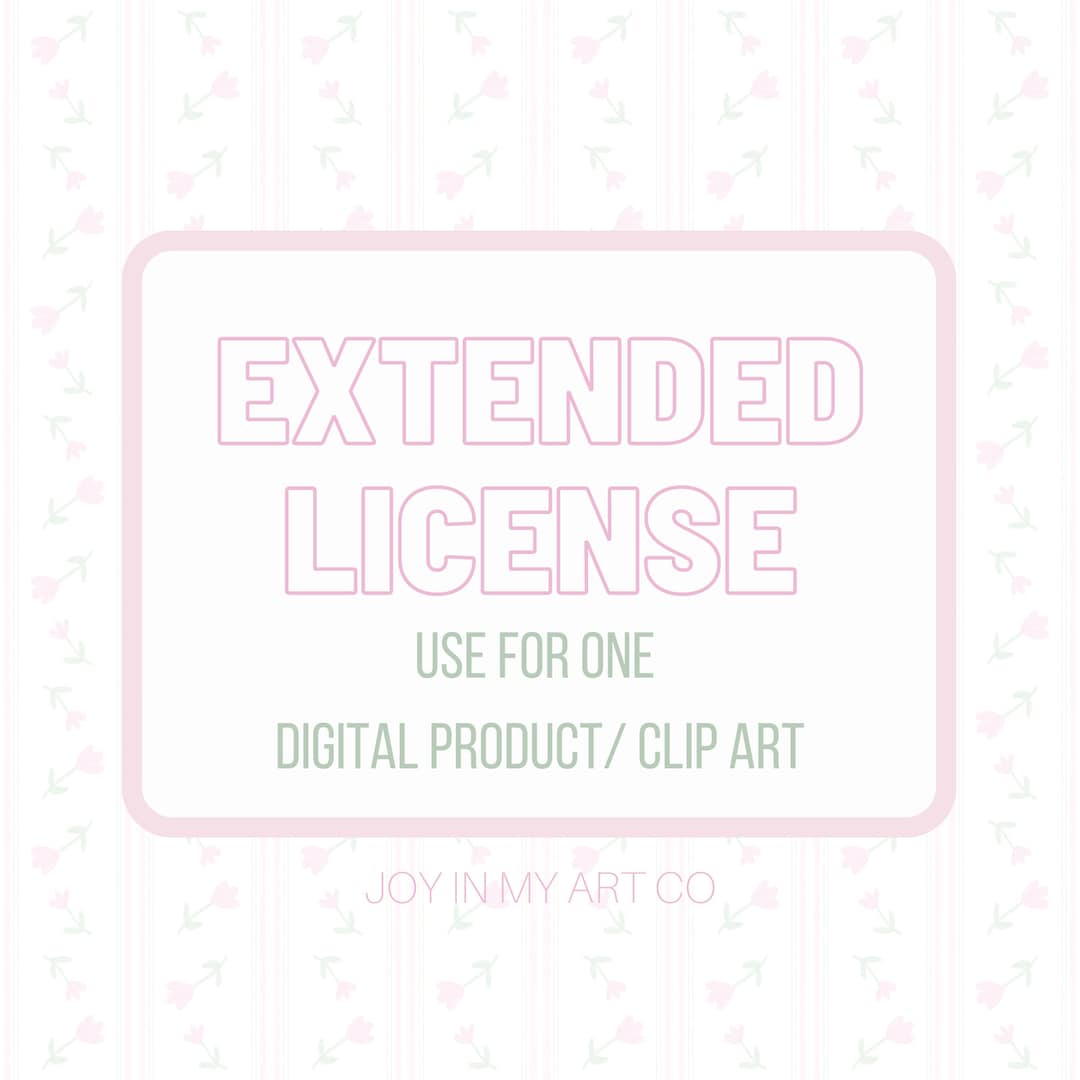 Extended Use Commercial License for ONE Listing / Clip Art / Digital ...