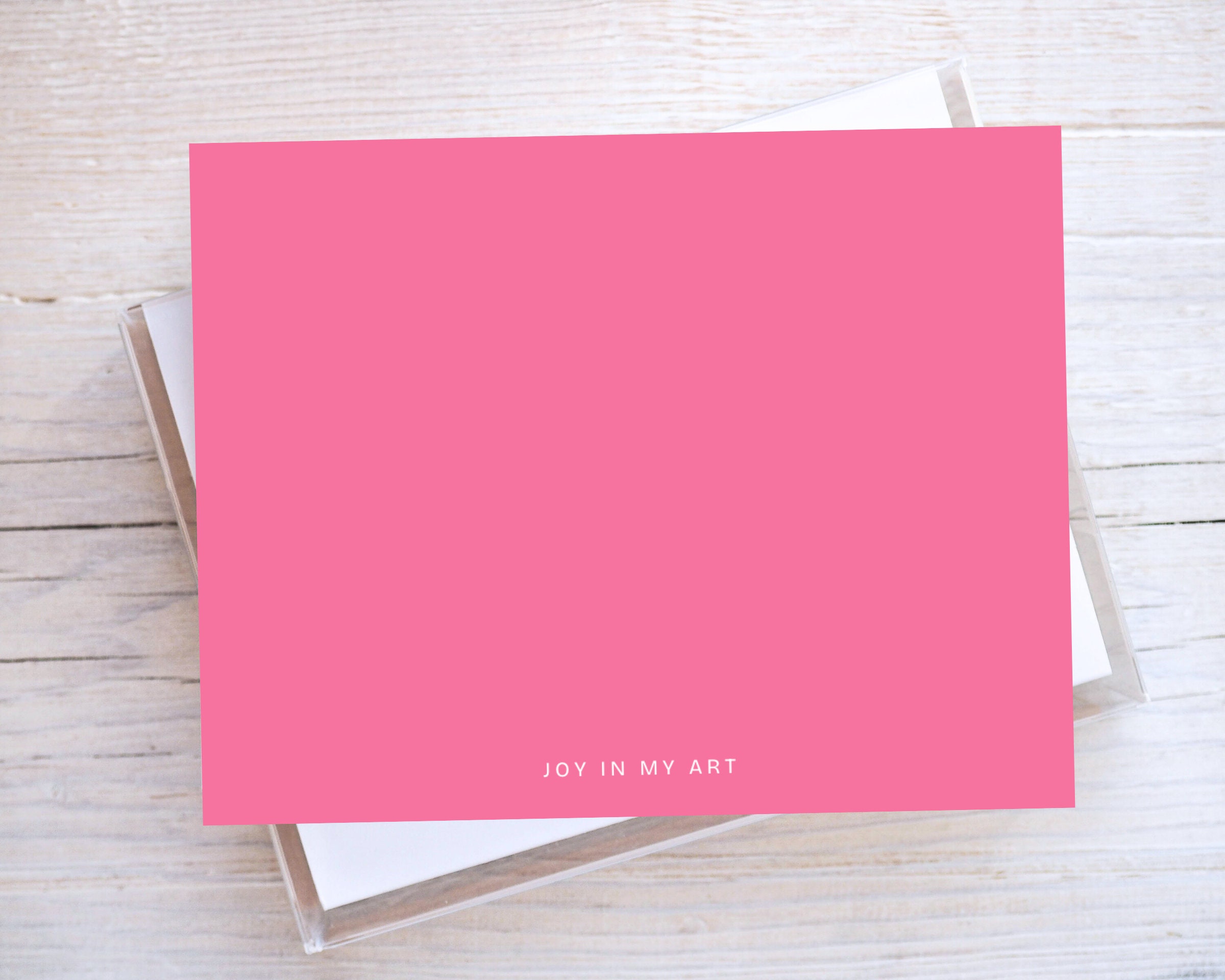 Personalized Bright Pink Bow Notecard Set, Notecard for Girls, Preppy ...