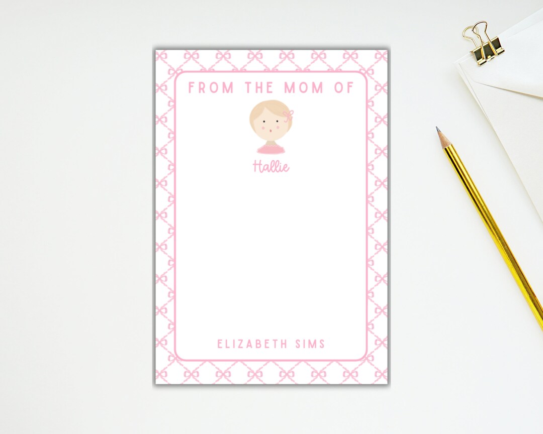 Family Character Notepad, Personalized Family 5x7 Notepad for Children ...