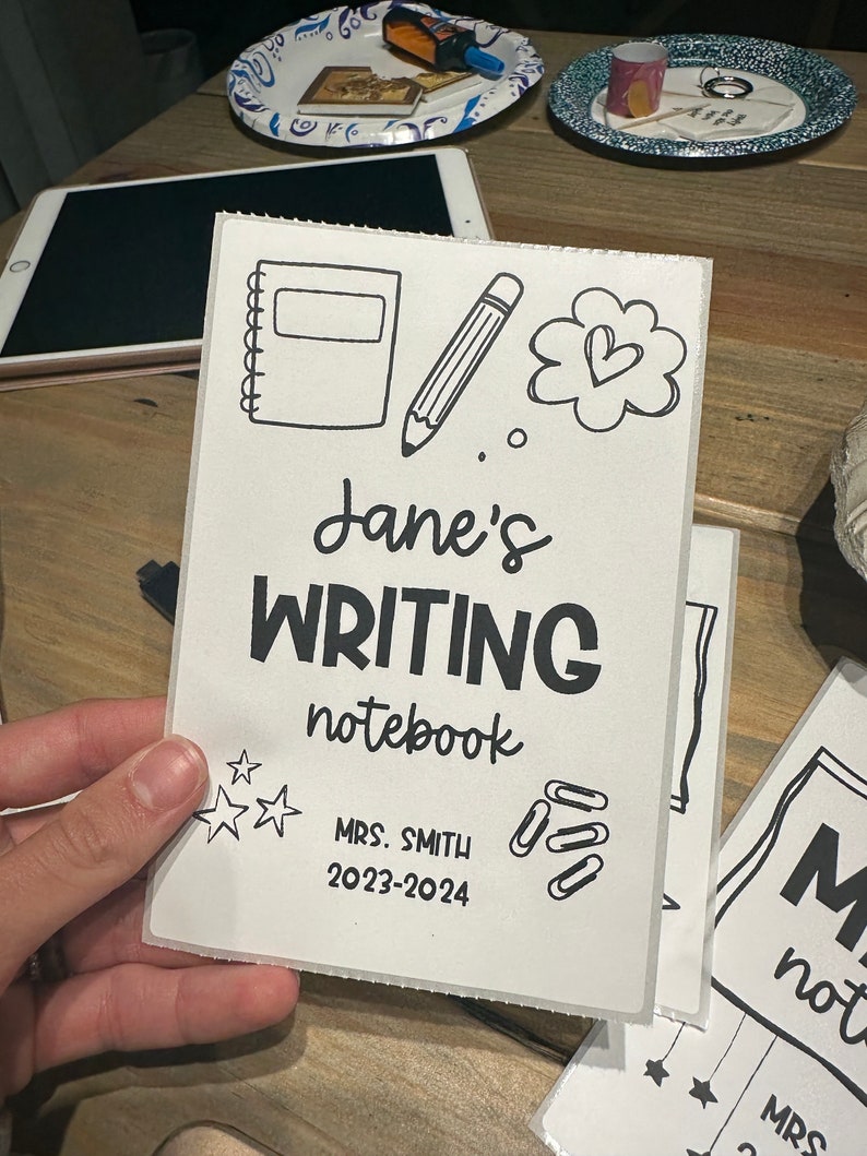 Thermal Printer Teacher Template, Writer's Notebook 4x6 Sticker ...