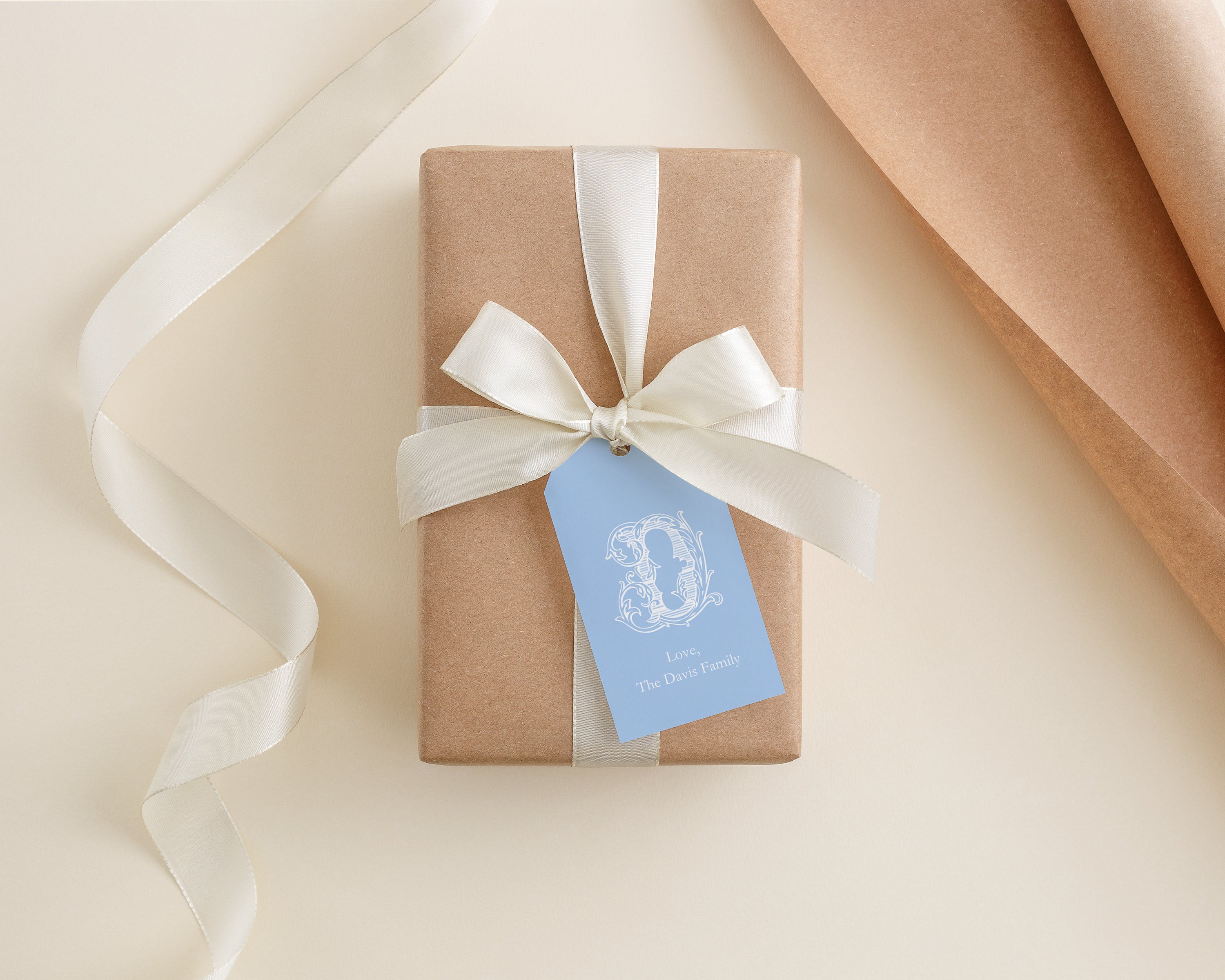 Vintage Vine Gift Tag Enclosure Card Sticker for Gift Giving, Presents ...