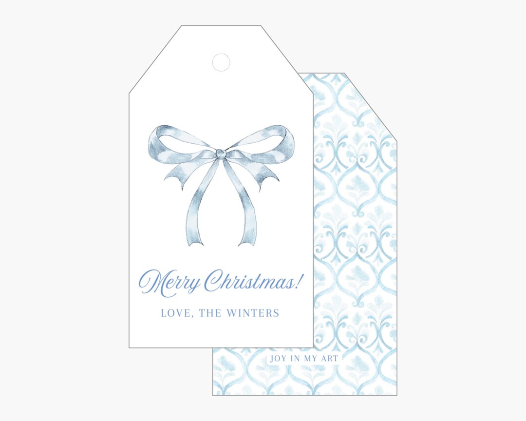 Christmas Bow Gift Tag Enclosure Card Sticker for Gifts, Grand ...