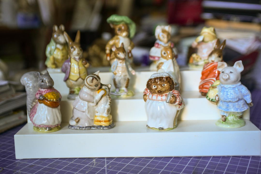 Figuras vintage de Beatrix Potter: decoración infantil de Beswick ...