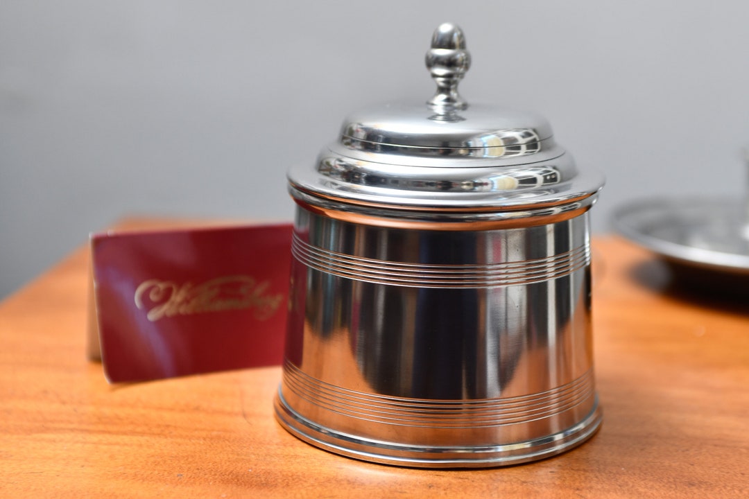 Stieff Pewter Colonial Williamsburg Tobacco Humidor Replica 6 High ...