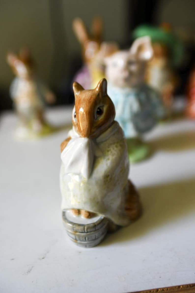 Figuras vintage de Beatrix Potter: decoración infantil de Beswick ...