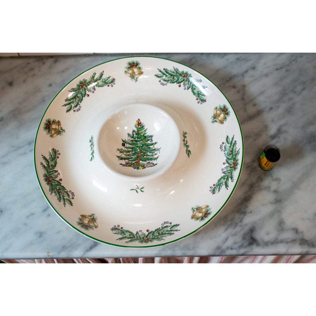 Spode Christmas Tree Large Crudite Vegetable Veggie Server Platter Chip ...