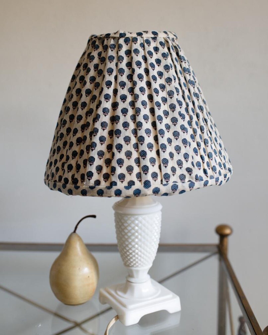 Vintage White Milkglass Hobnail Urn Boudoir Table Lamp Shade Sold ...