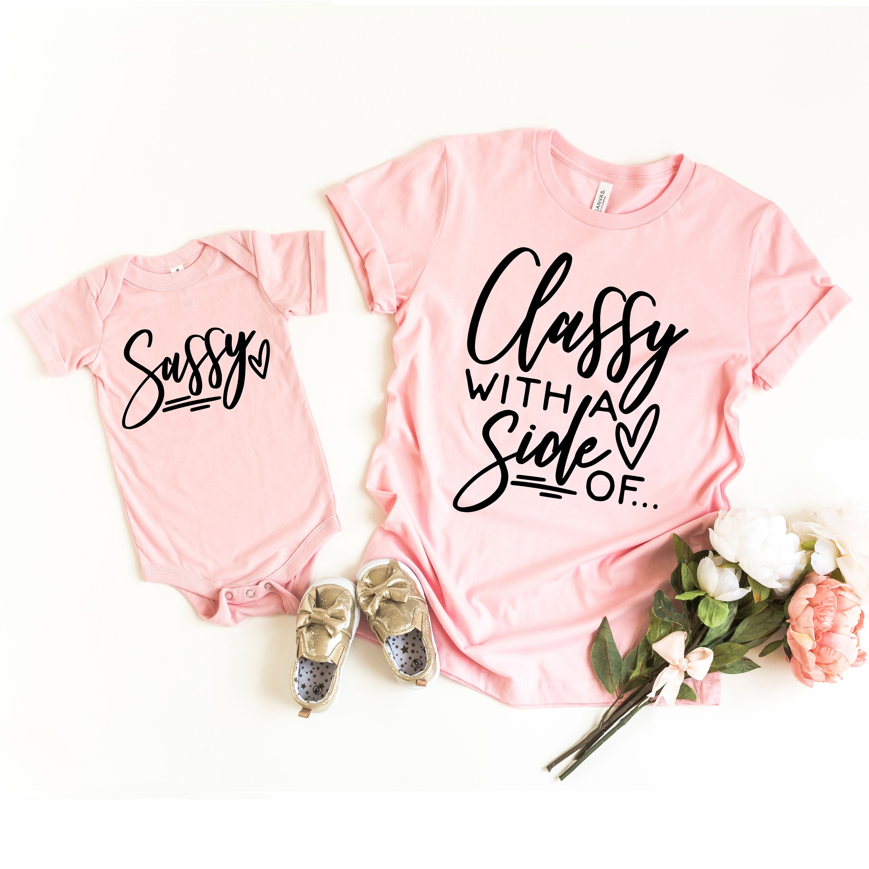 2 File Classy With A Side Of Sassy Funny Mom and Daughter Png Sassy ...