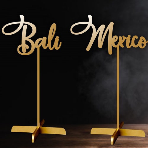 Wedding Table Names Personalised Signs Table Numbers - Etsy UK