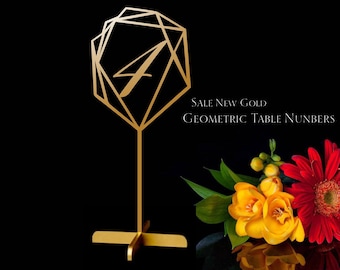 Geometric Table Numbers | Etsy