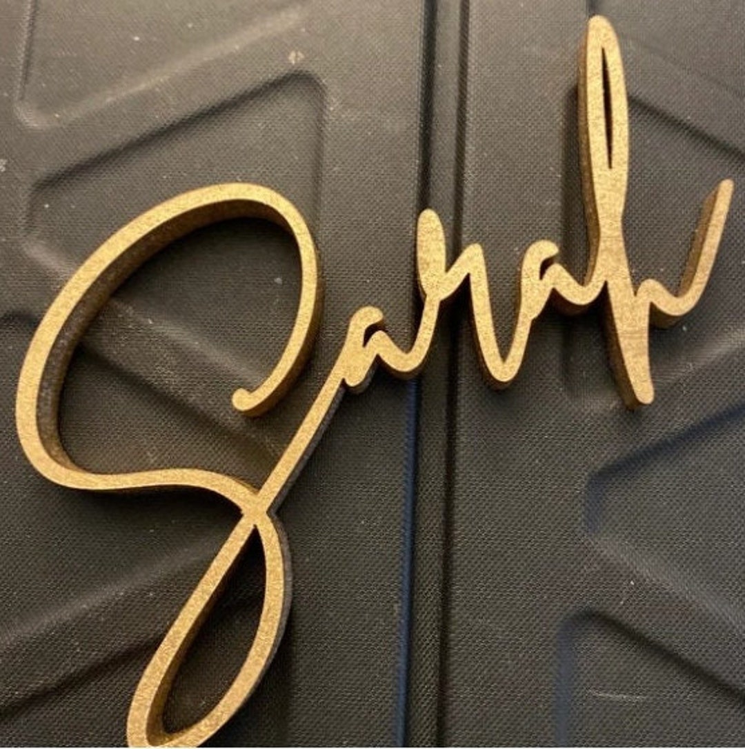 Laser Cut Name Sign, Wooden Name Sign, Family Name Sign, Wedding Place ...