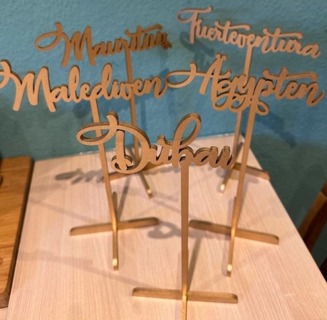 Wedding Table Names Personalised Signs Table Numbers Laser Cut ...