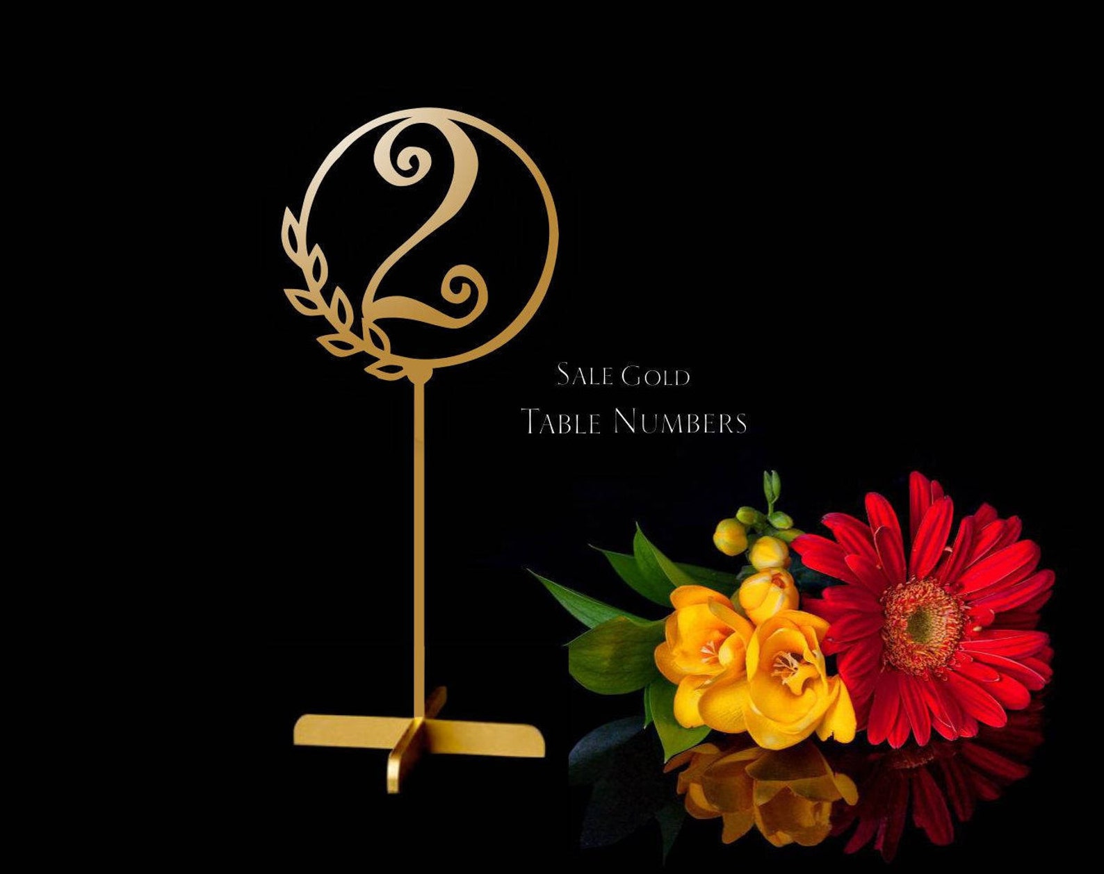 SALE Gold Table Numbers - Geometric Wedding Table Numbers-numbers ...