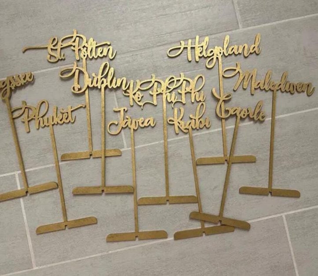 Wedding Table Names Personalised Signs Table Numbers Laser Cut ...