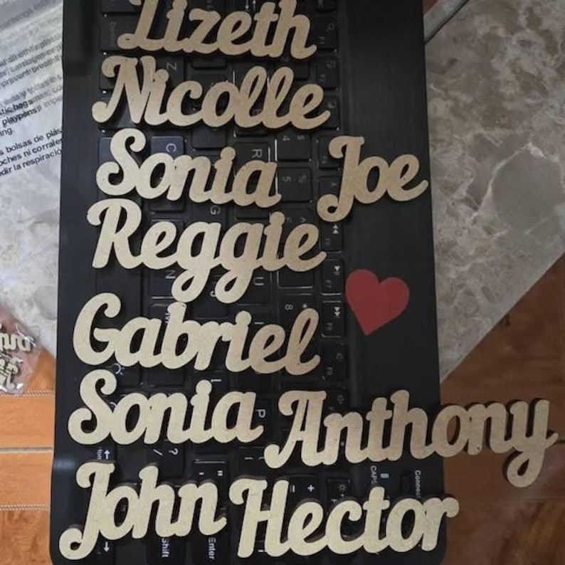 Personalized Wooden Place Cards , Name Plates for Wedding , Gold Wood ...