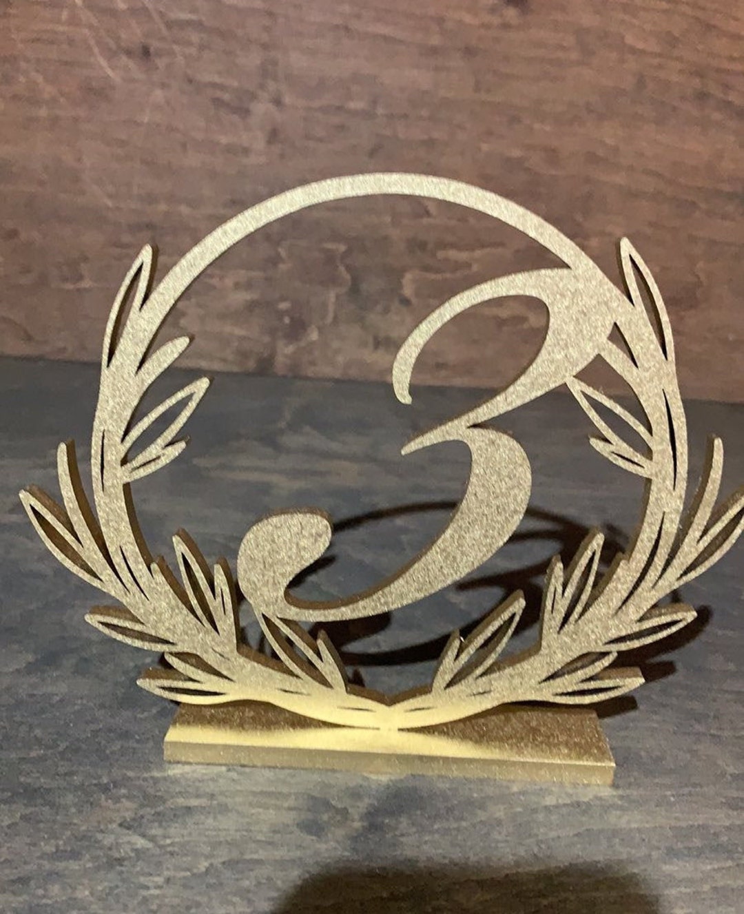 Gold Table Numbers - Wedding Table Decor, Custom Table Sign, Rustic ...