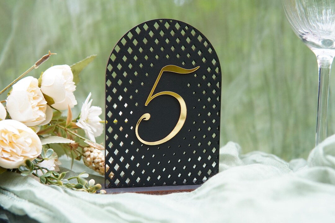 Wooden Wedding Gold Table Number - Wedding Table Decor , Rustic Country ...