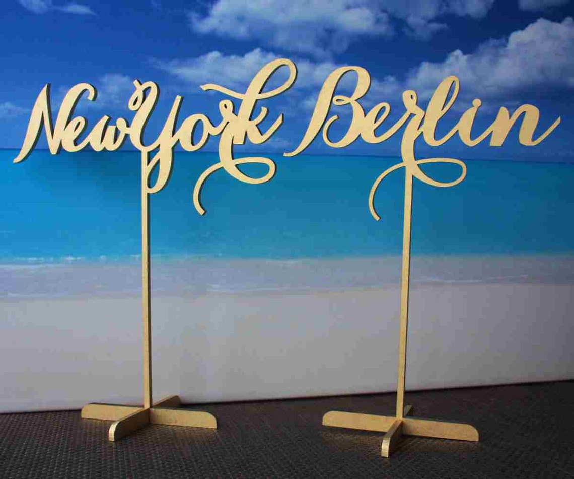 Wedding Table Names Personalised Signs Table Numbers Decorations Laser ...