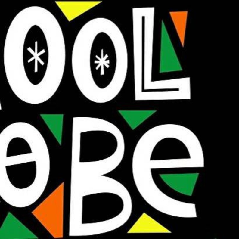 Its Cool to Be Kind Green Orange Yellow Design, Typography Abstract Art ...