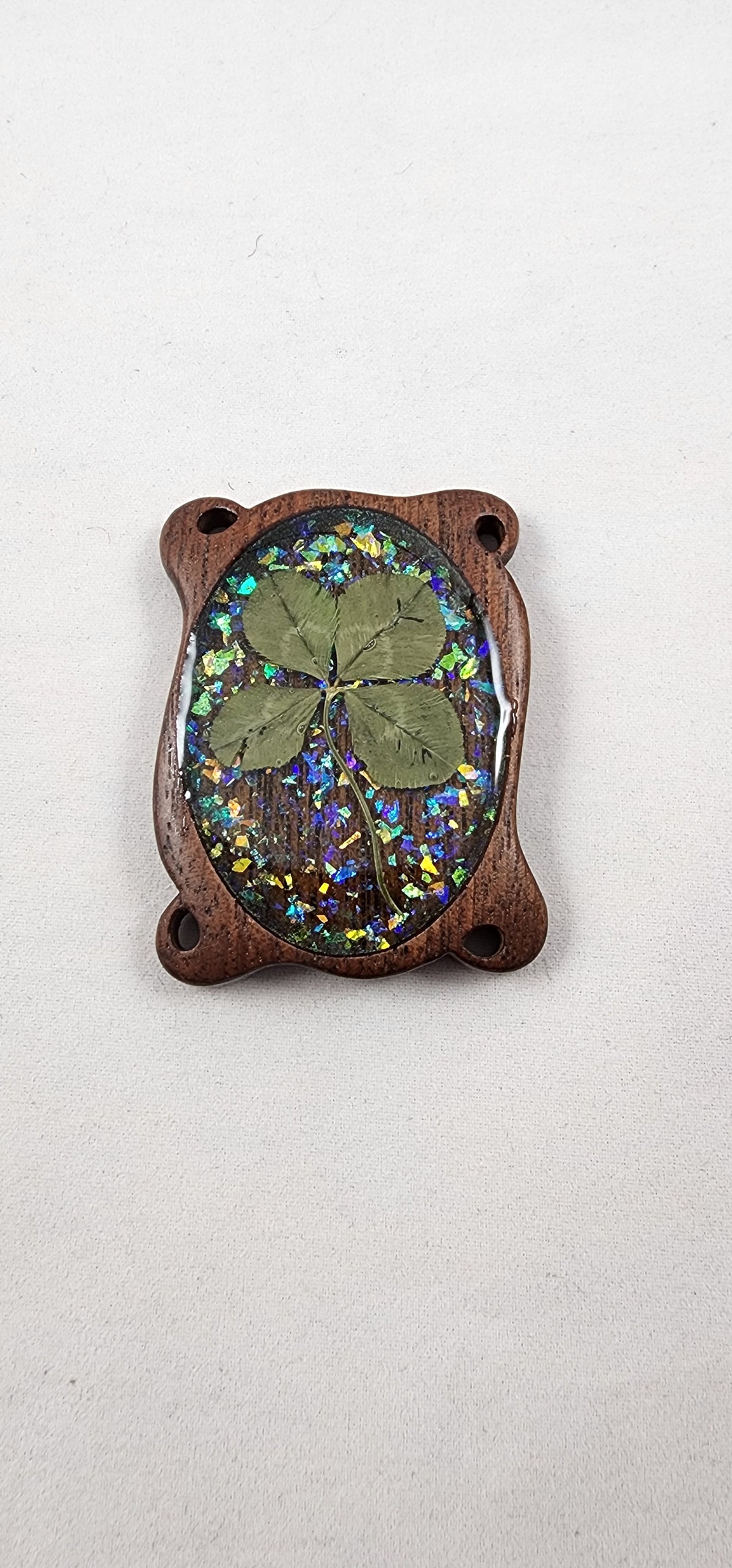 Genuine "lucky" Four-leaf Clover in Premium Wooden Bezel - Custom ...