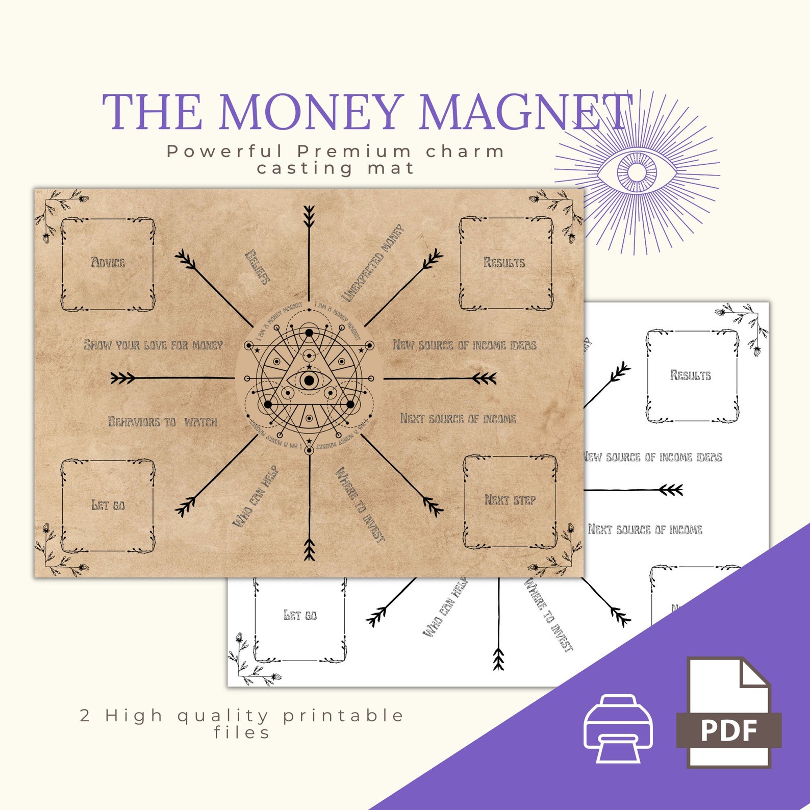 Charm Casting Board the Money Magnet for Charms Runes Bones Dice ...