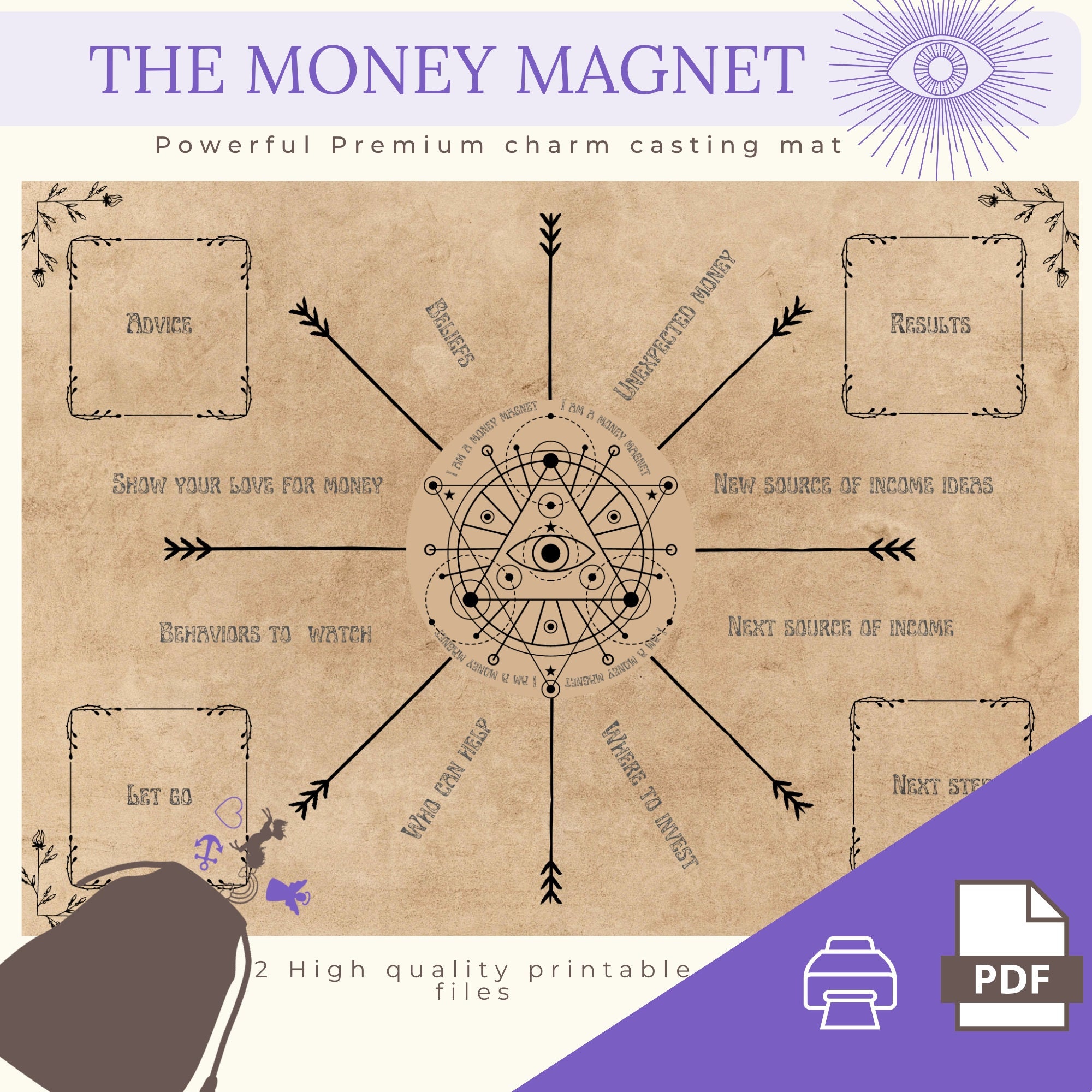 Charm Casting Board the Money Magnet for Charms Runes Bones Dice ...