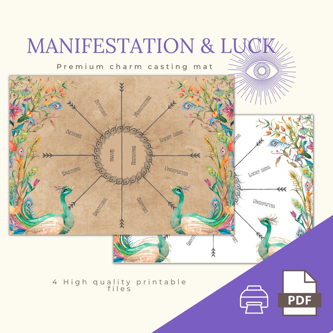 Charm Casting Mat Manifestation and Luck for Charms Runes Bones Dice ...