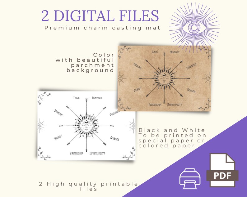 Charm Casting Mat for Charms Runes Bones Dice Lithomancy for - Etsy