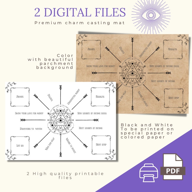 Charm Casting Board the Money Magnet for Charms Runes Bones Dice ...