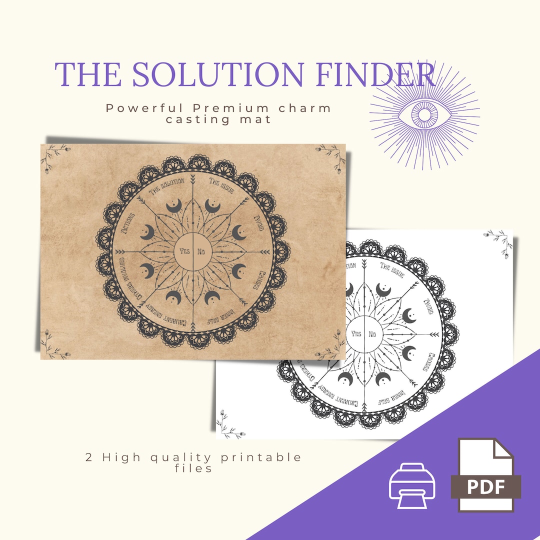 Charm Casting Mat the Solution Finder for Charms Runes Bones Dice ...