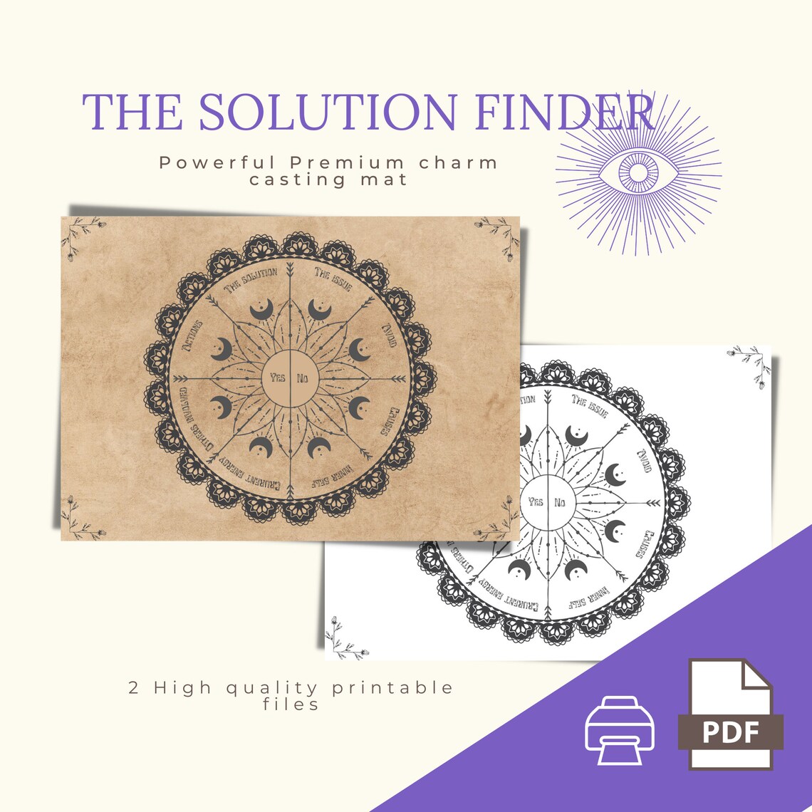 Charm Casting Mat the Solution Finder for Charms Runes Bones Dice ...