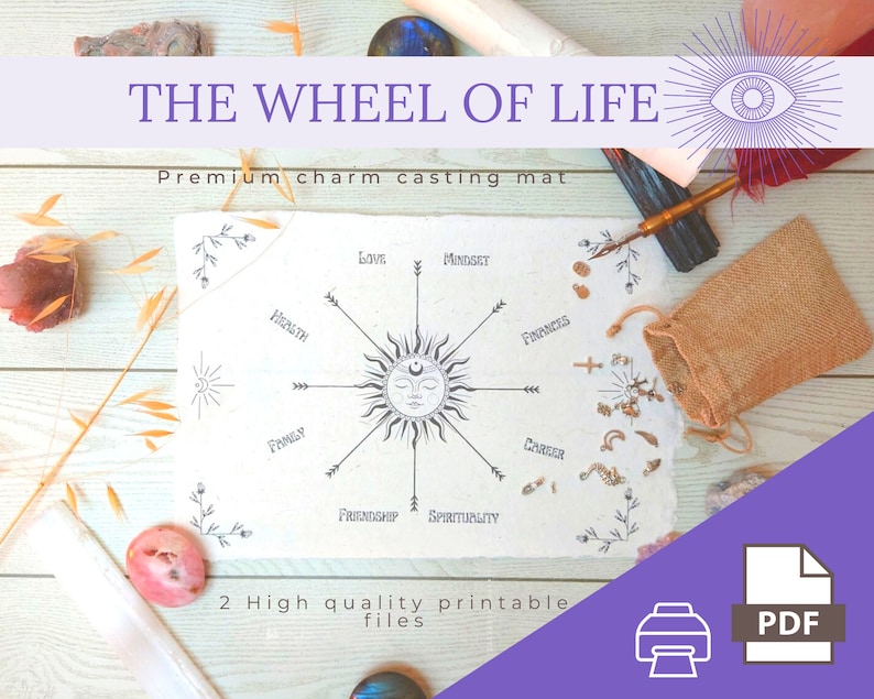 Charm Casting Mat for Charms Runes Bones Dice Lithomancy for Fortune ...