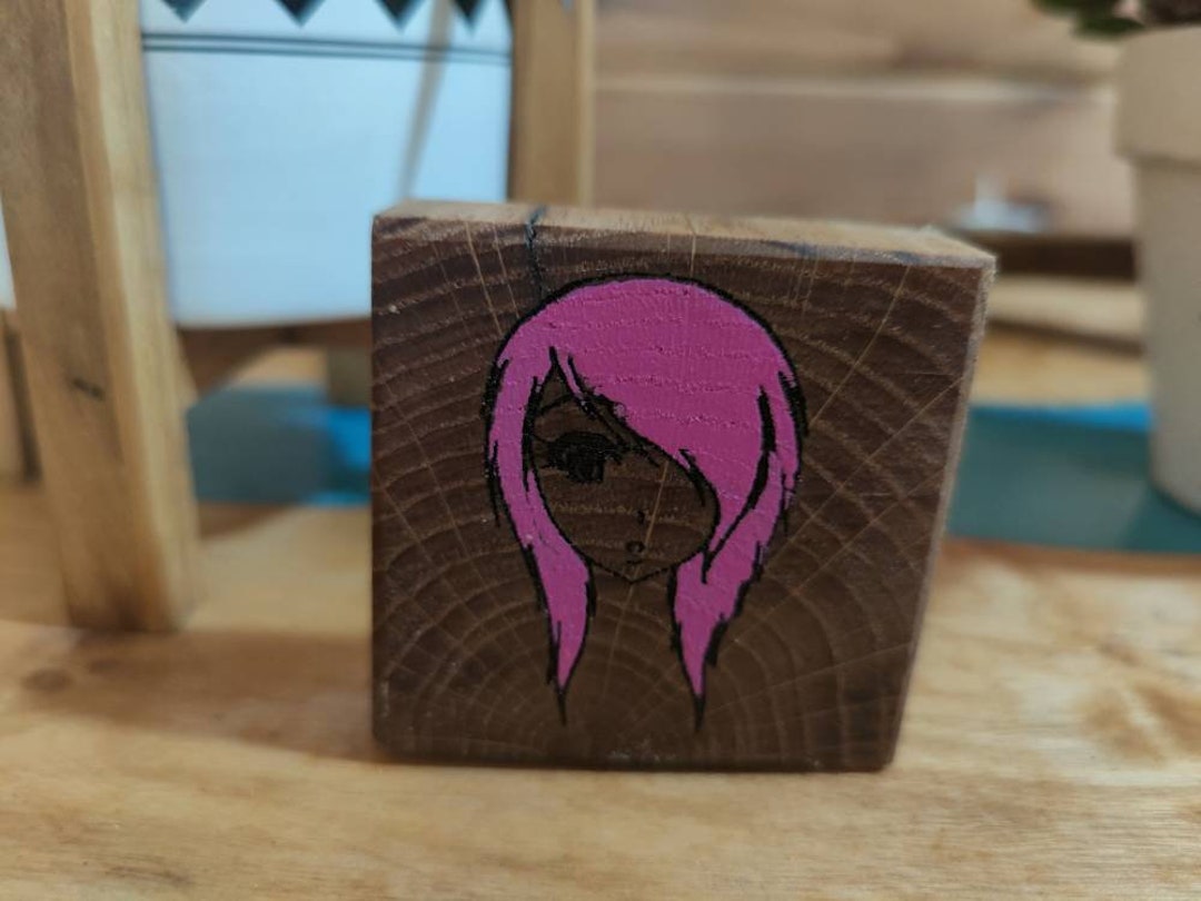 Anime - Oak Sign - Oak Plaque - Rustic Desk Art - Room Decor - - Etsy