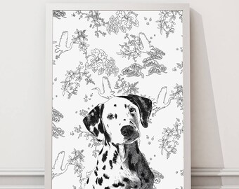 Dalmatian art print | Etsy