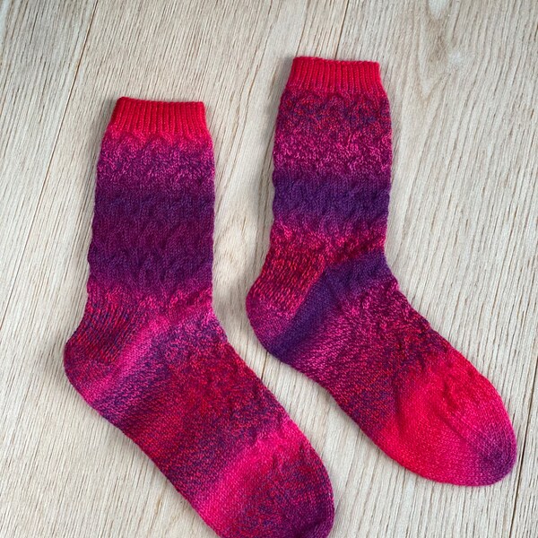 Cable Knit Socks - Etsy