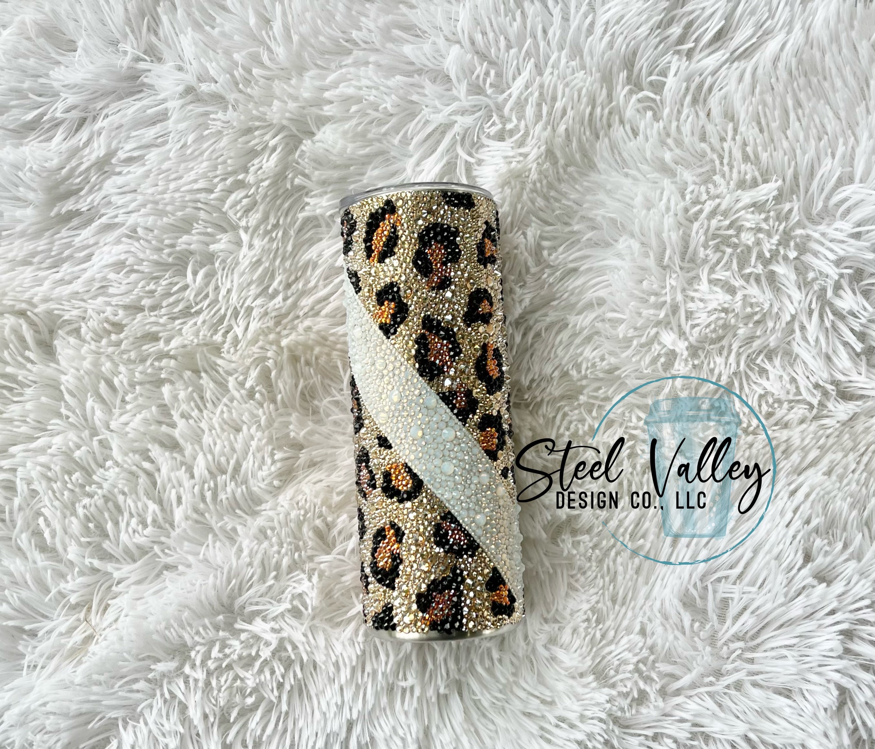 Leopard Print Rhinestone Tumbler Custom Rhinestone Tumbler - Etsy