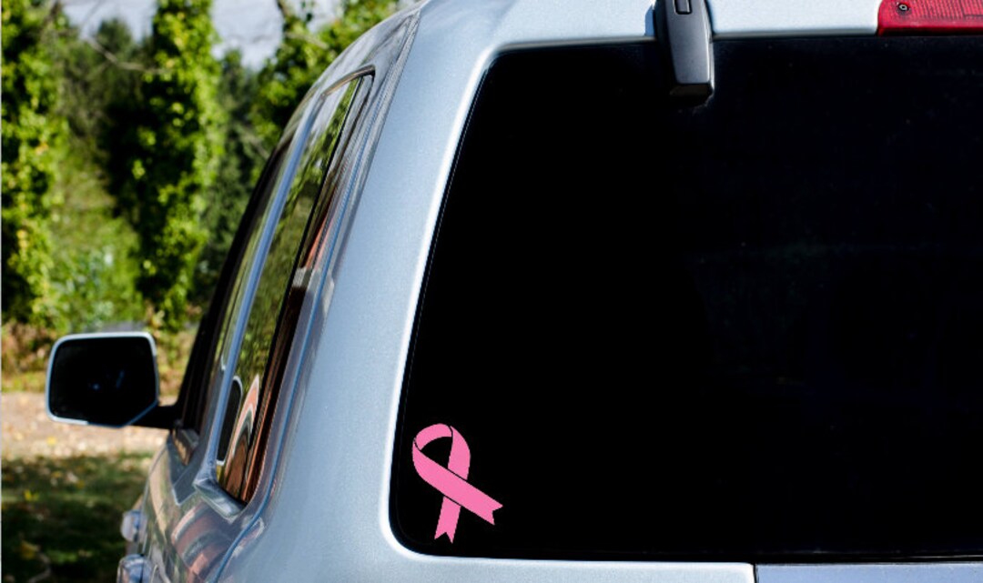 Cancer Ribbon Decal, Car Decal, Cancer Ribbon Car Decal, Pink Ribbon ...