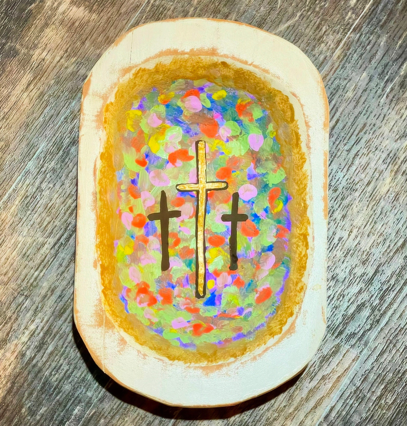 Hand Painted Dough Bowl (small) - Etsy