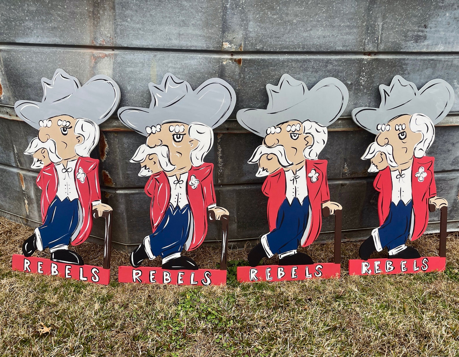 Colonel Rebel Wooden Yard Decor - Etsy