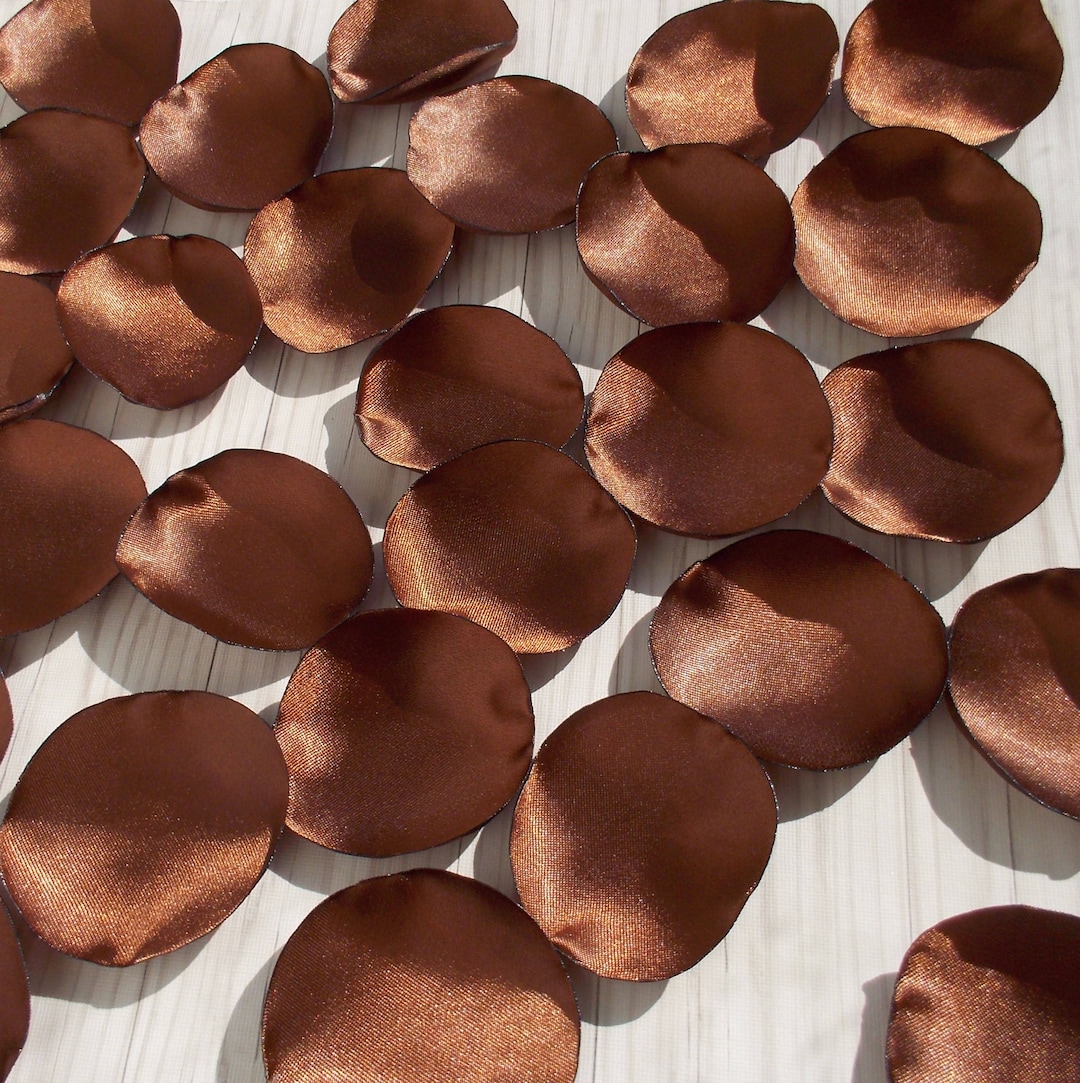 Chocolate Brown Silk Rose Petals, Wedding Rose Petals, Sweetheart Table ...