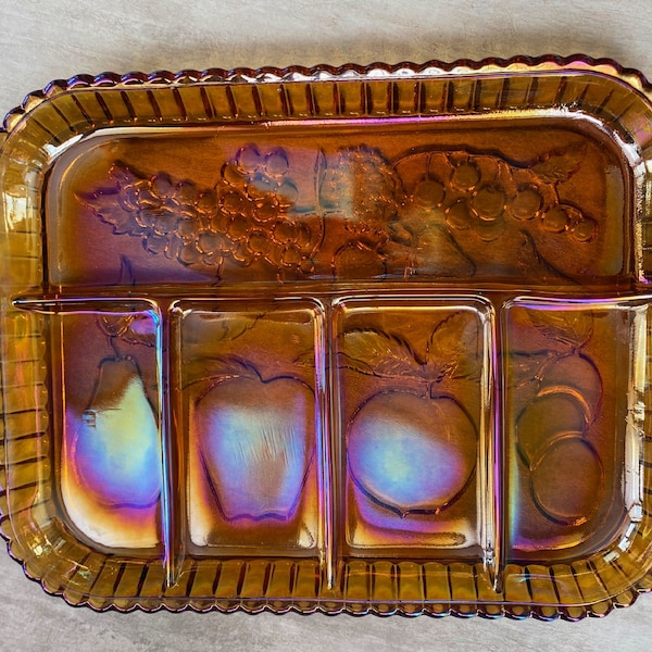 Glass Relish Tray - Etsy