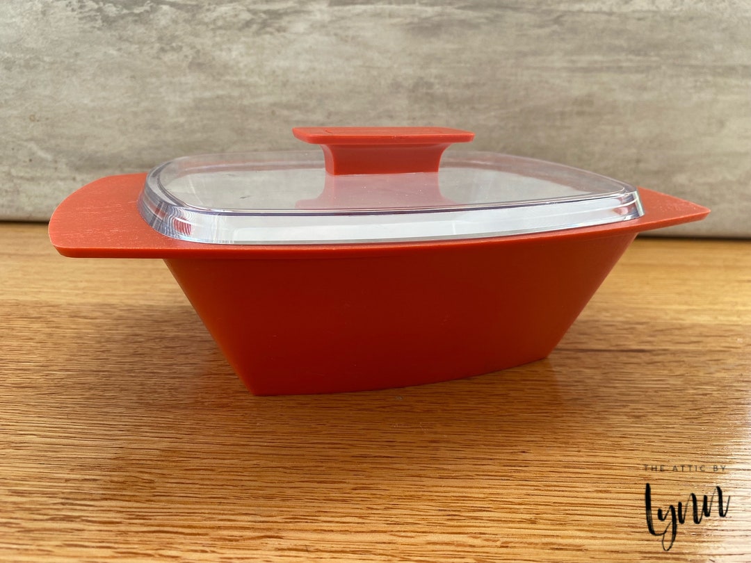 Geni Vintage Orange Kitchen Containers 70's - Etsy