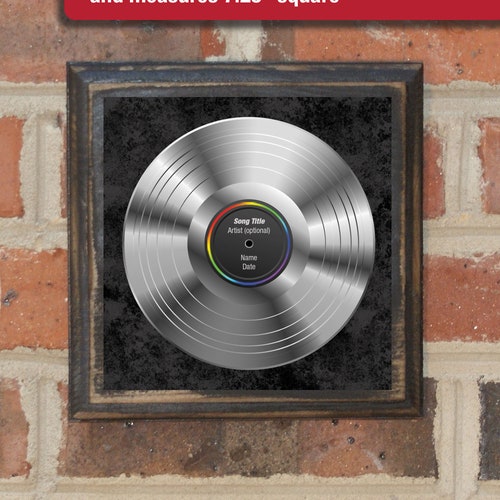 PERSONALIZED Authentic Framed Platinum Vinyl Record | Etsy