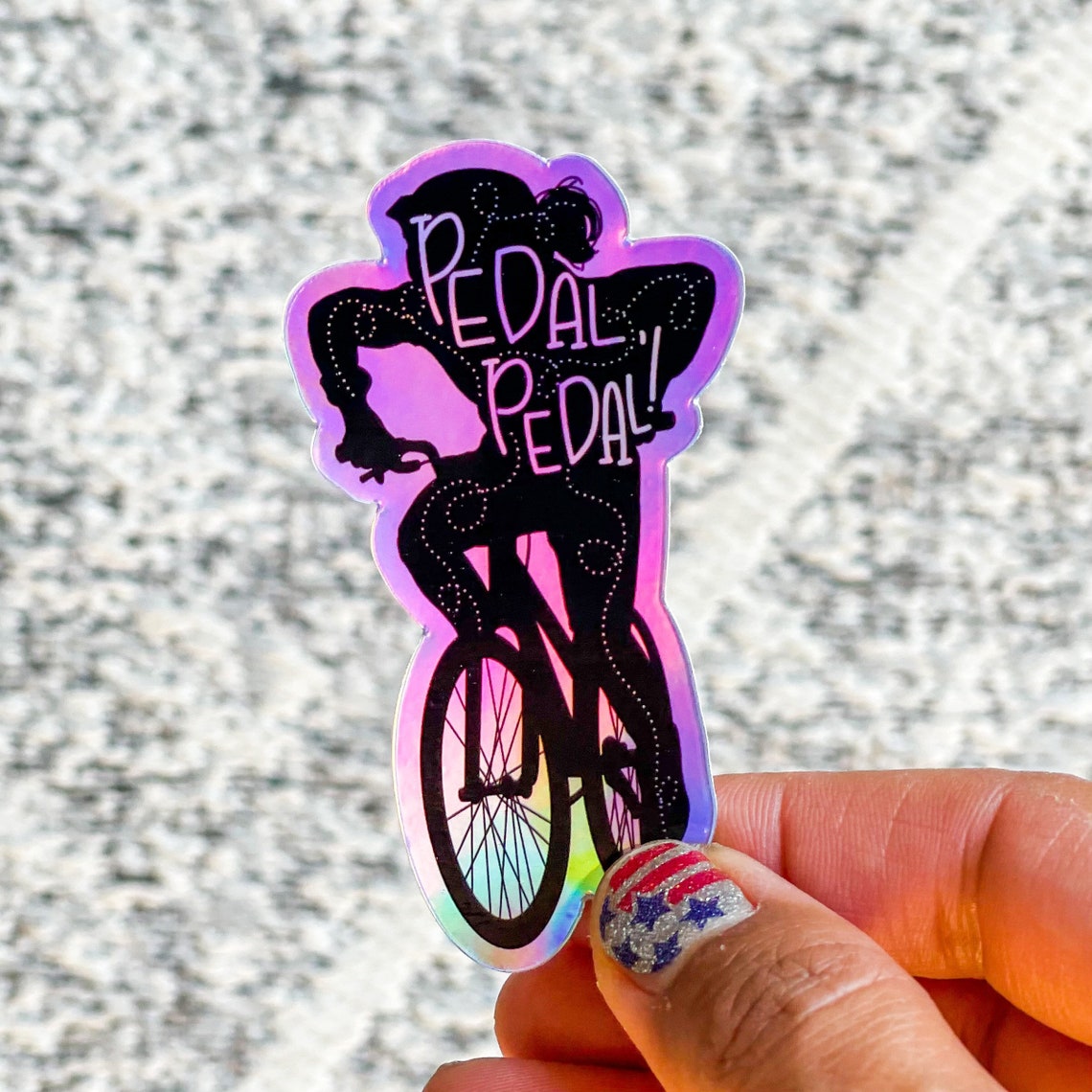 Pedal Pedal Sticker BMX Girl Rider Sticker - Etsy