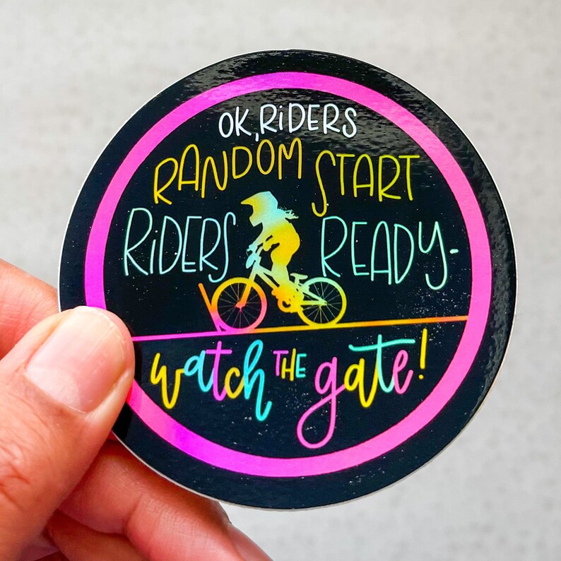Riders Random Start Sticker Pink BMX Sticker Holographic - Etsy