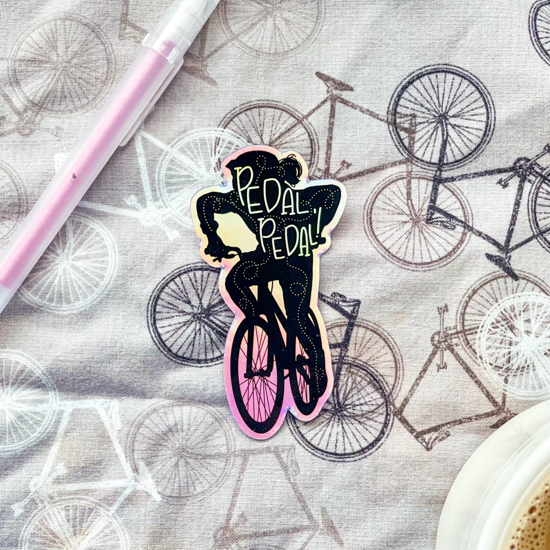 Pedal Pedal Sticker BMX Girl Rider Sticker - Etsy